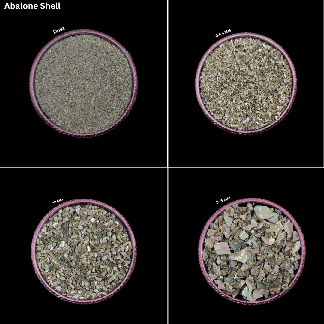 Crushed Abalone Shell Coarse Gemstone Powder All Size Natural Shell ...