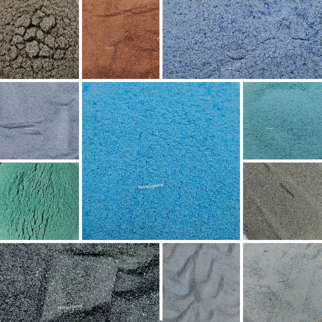 11 Crushed Gemstone Dust Powder Elegant Raw Stone Crushed Sand Stone ...