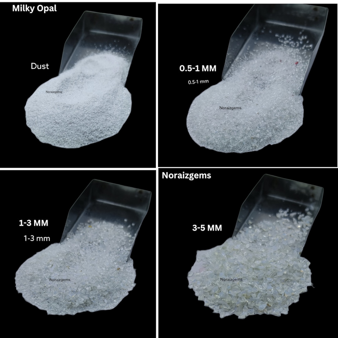 Crushed Milky Opal Healing Stone Powder Opal Dust and Gemstone Coarse ...