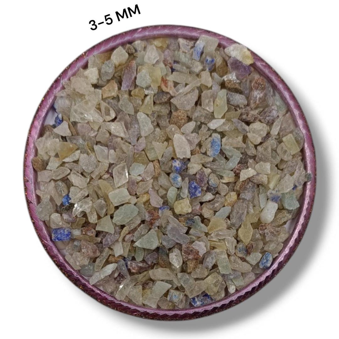 Crushed Natural Mix Multi Gemstone Coarse 4-6 MM Genuine Pigment Powder ...