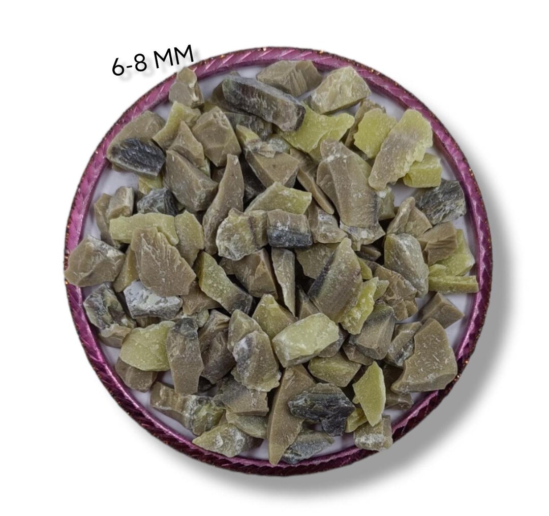 Crushed Natural Serpentine Gemstone Coarse 6-8 MM Serpentine Gemstone ...
