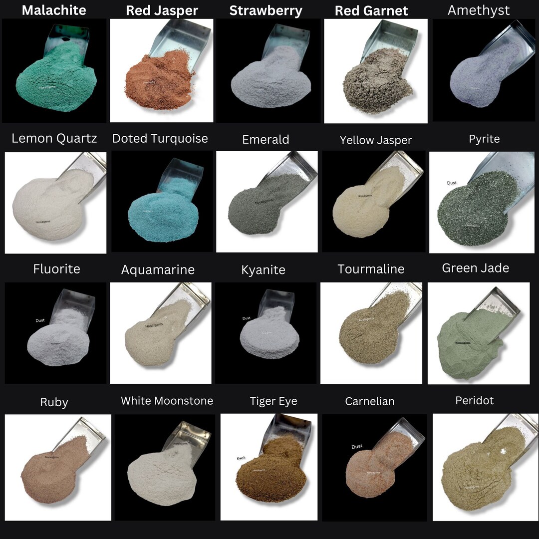 20 Crushed Gemstone Dust Powder, Best Quality Raw Stone Sand for Ring ...