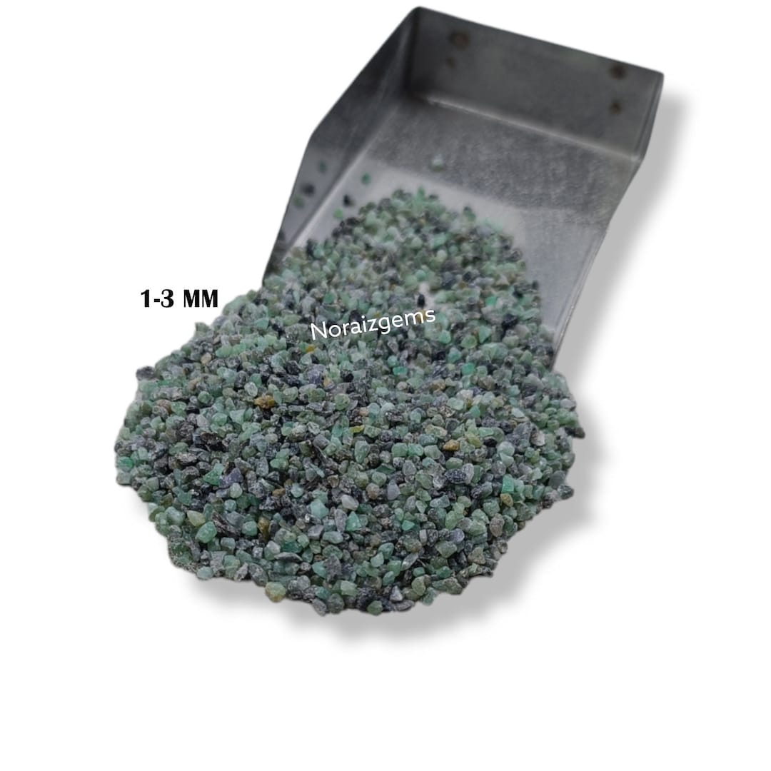 Crushed Emerald Gemstone Coarse, 1 to 3 MM Natural Emerald Crushed ...