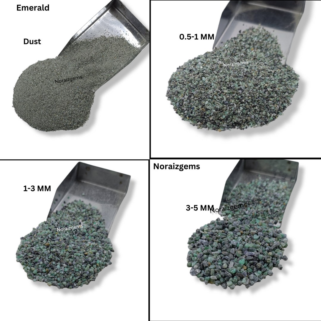 Crushed Emerald Healing Stone Powder Emerald Dust and Gemstone Coarse ...