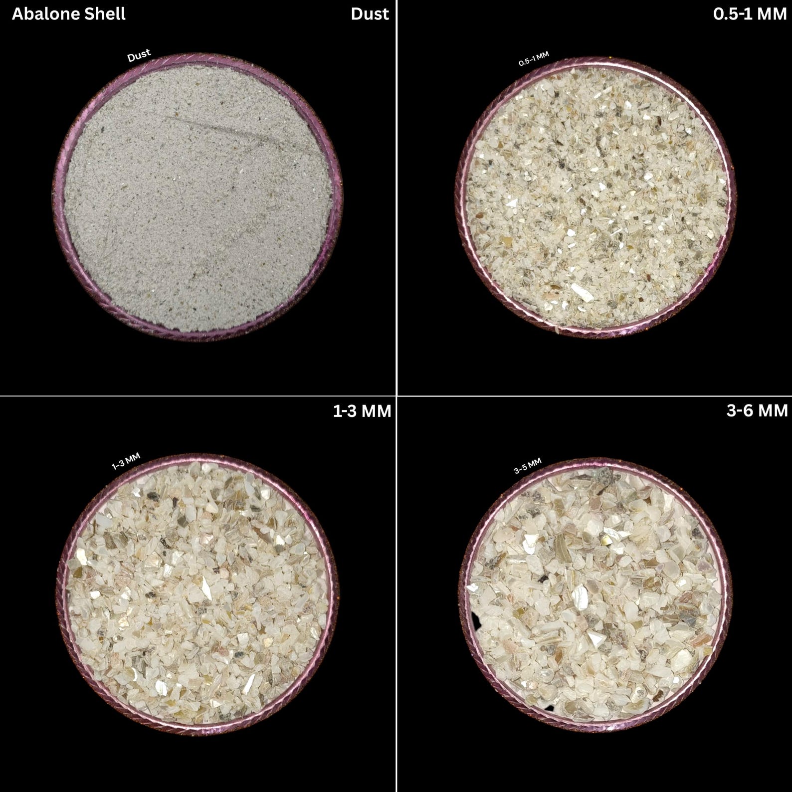 Crushed Abalone Shell Coarse Gemstone Powder All Size Natural Shell ...