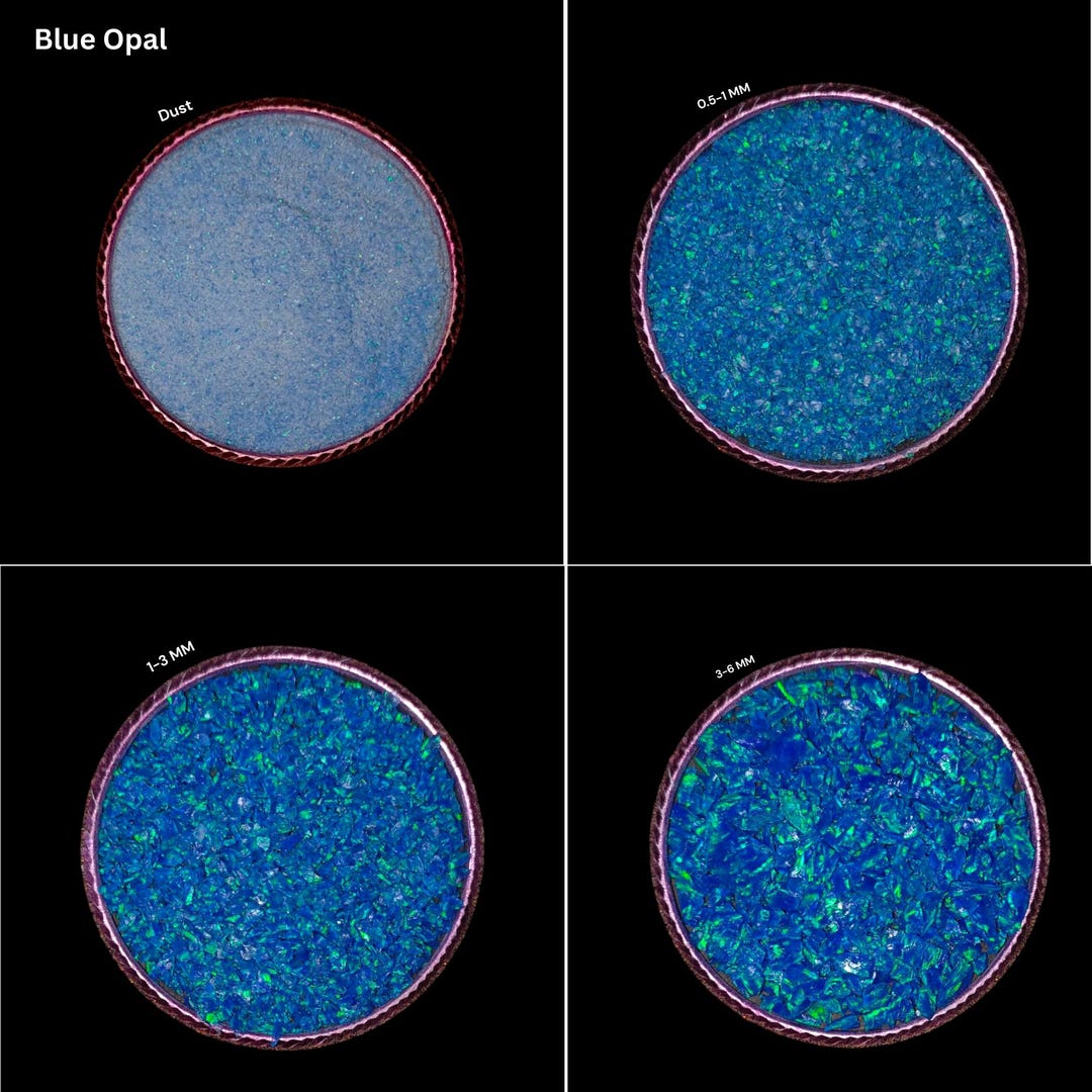Crushed Blue Opal Coarse Gemstone Powder All Size Premium Inlay ...
