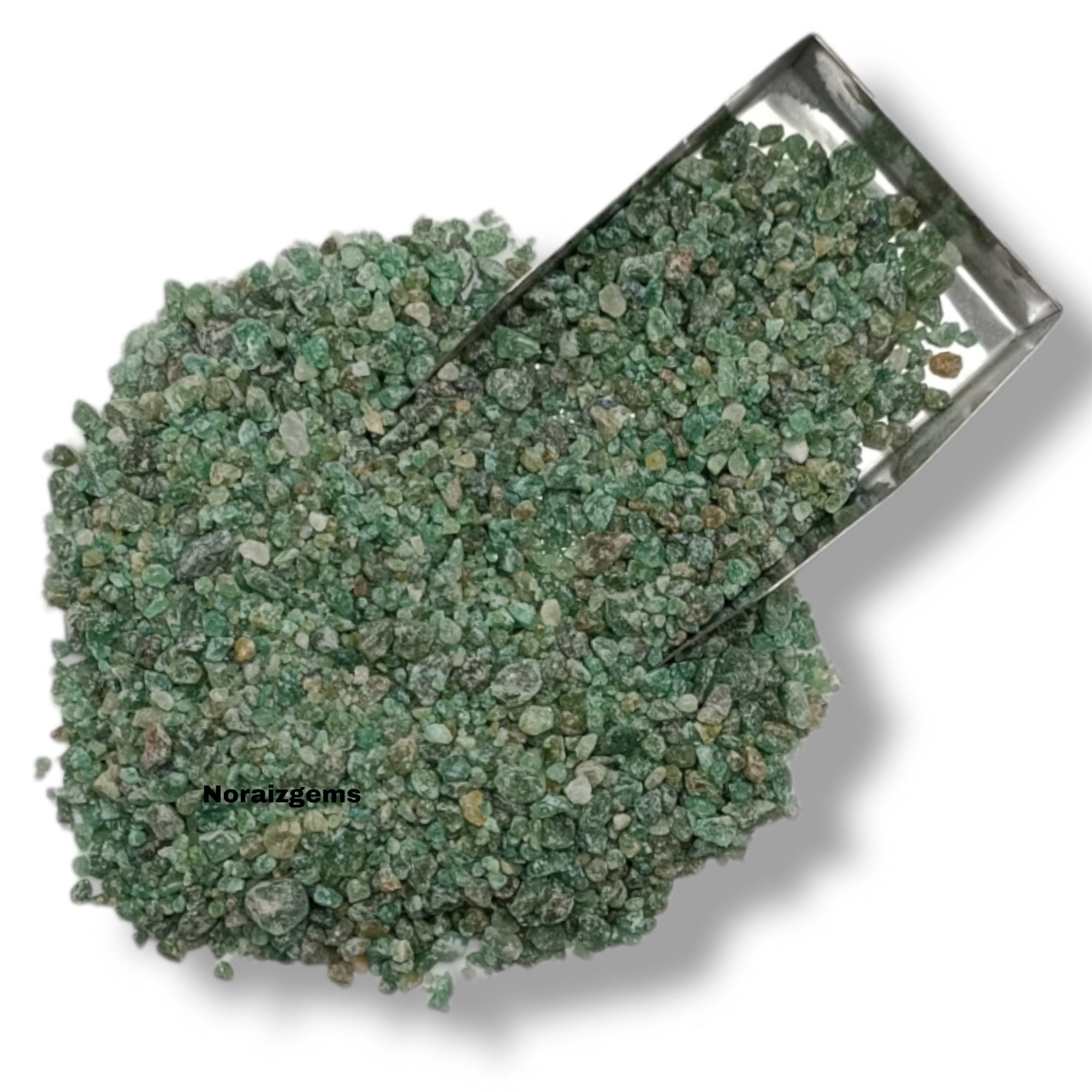 Crushed Green Jade Gemstone Powder 1 to 3 MM Size for Stone Inlay ...