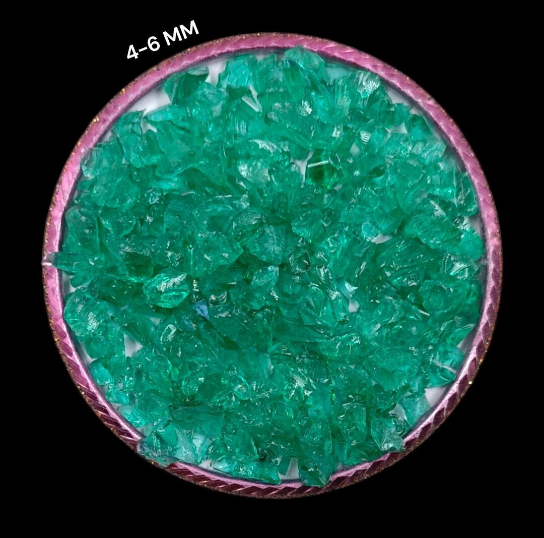 Crushed Emerald Hydro Quartz Coarse Gemstone 4-6 MM Perfect for Stone ...