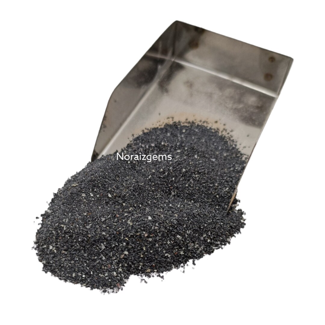 Black Tourmaline Crushed Raw Stone Dust Powder, Tourmaline Dust, Thick ...