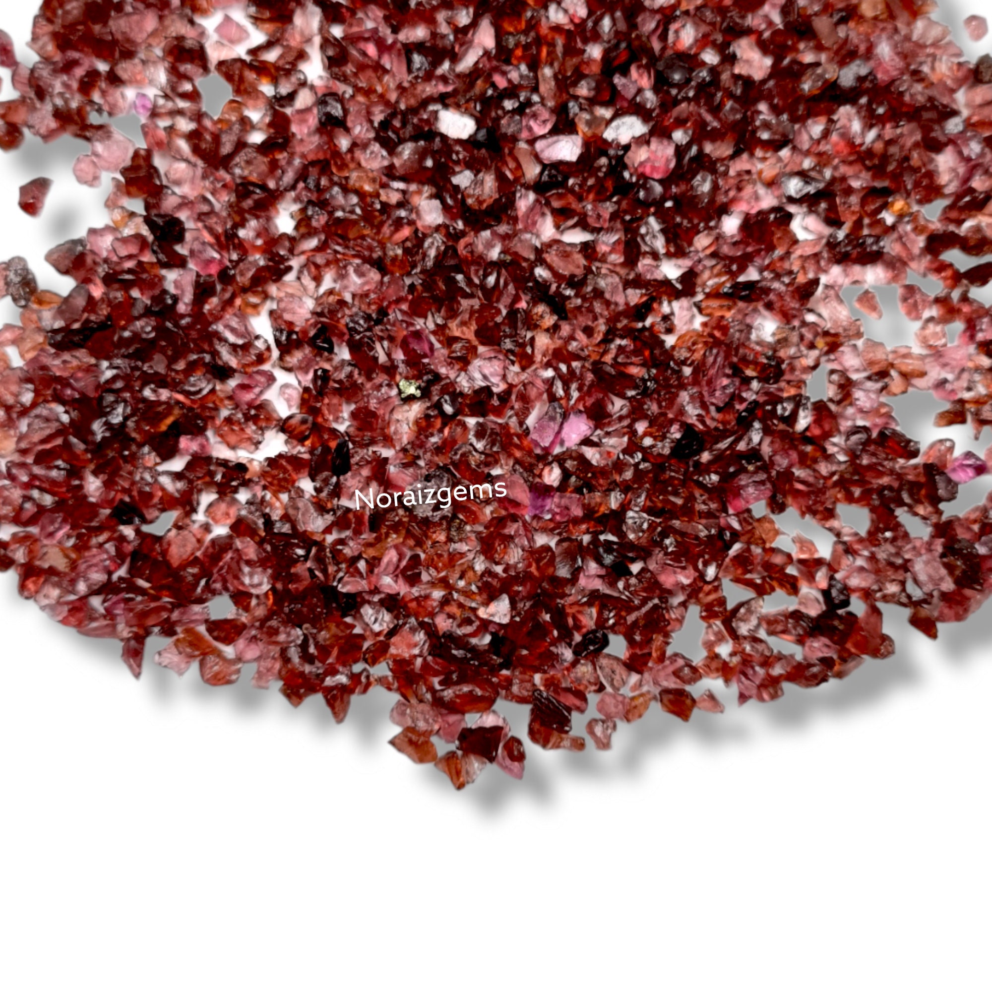 Crushed Red Garnet Gemstone Coarse, 3 to 5 MM Red Garnet Crushed Powder ...