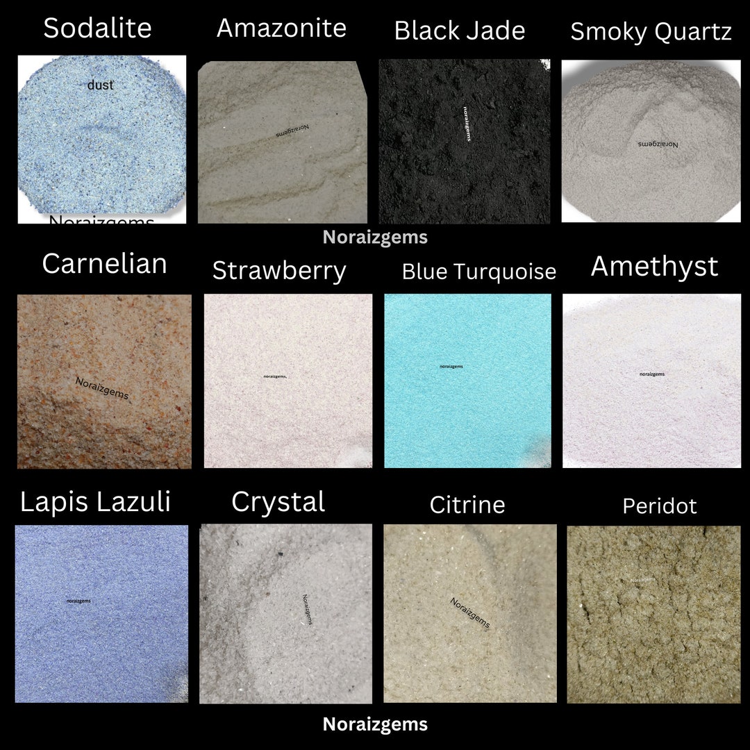 70+ Crushed Gemstone Dust Powder, Fine Raw Stone Dust Powder for Ring ...