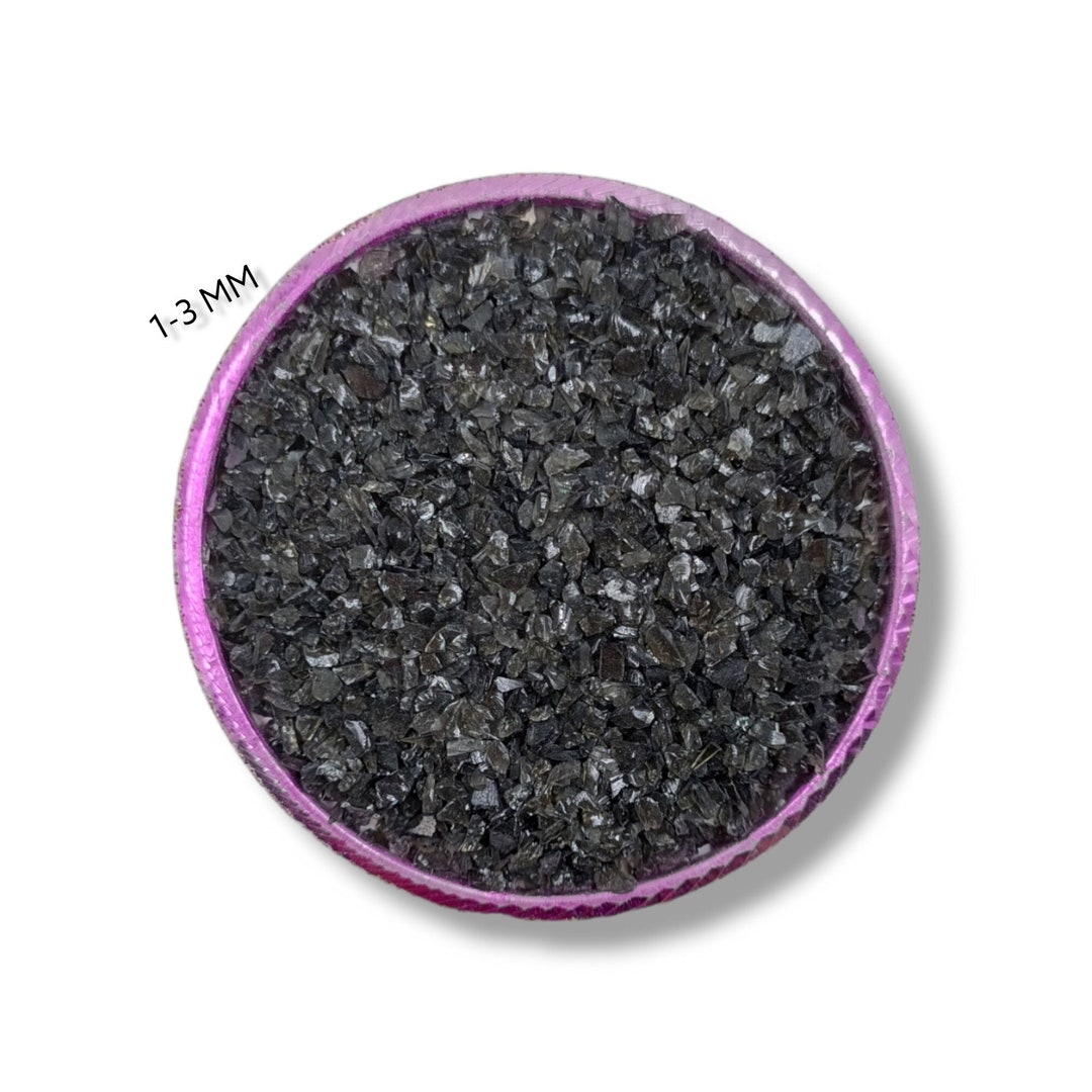 AAA+ Crushed Black Obsidian Gemstone Coarse 1-3 MM Natural Obsidian ...