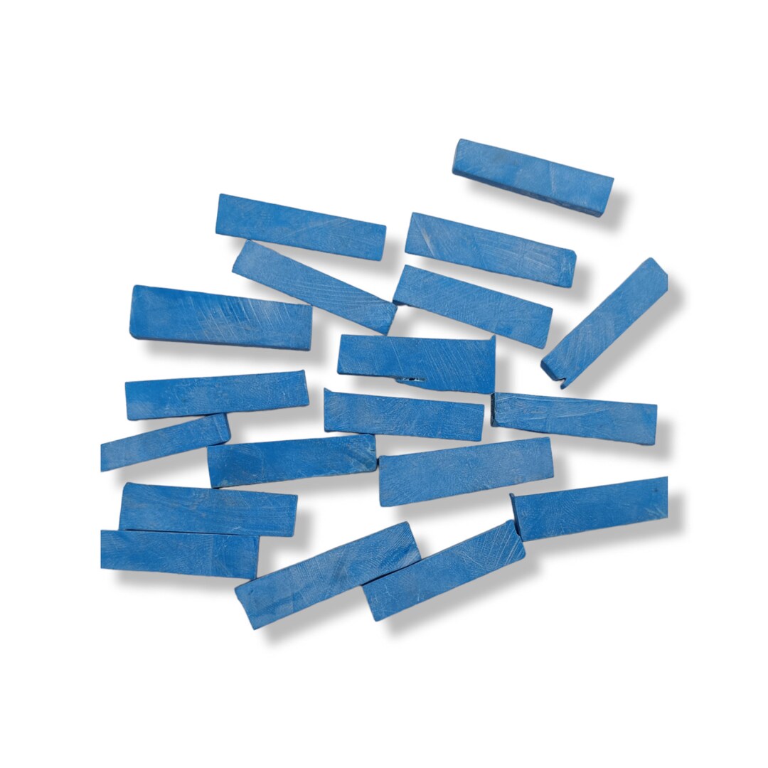 Handmade Sky Blue Turquoise Tower Shape Cutting Slice 3.5x1 CM Blue ...