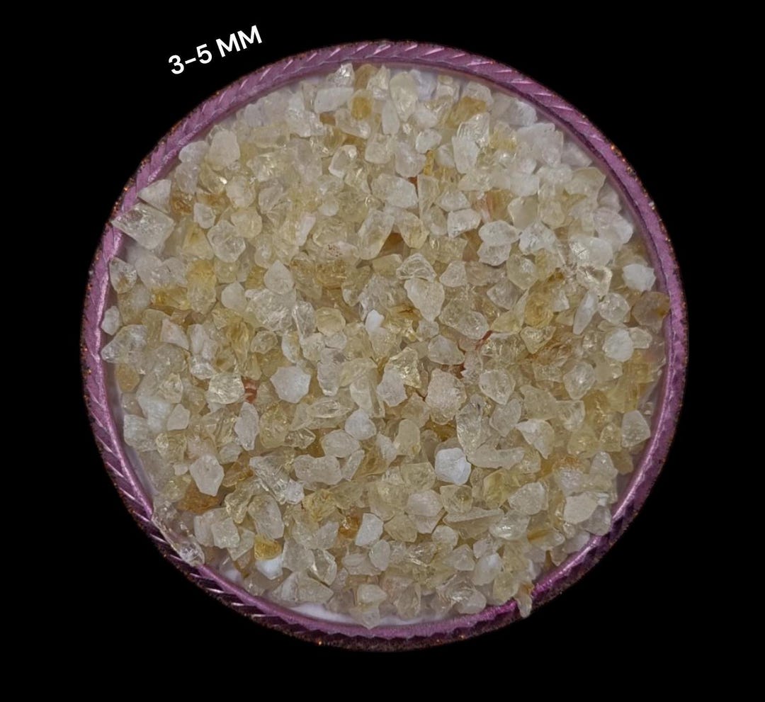 Crushed Citrine Coarse Gemstone Powder Natural Citrine Stone Healing ...