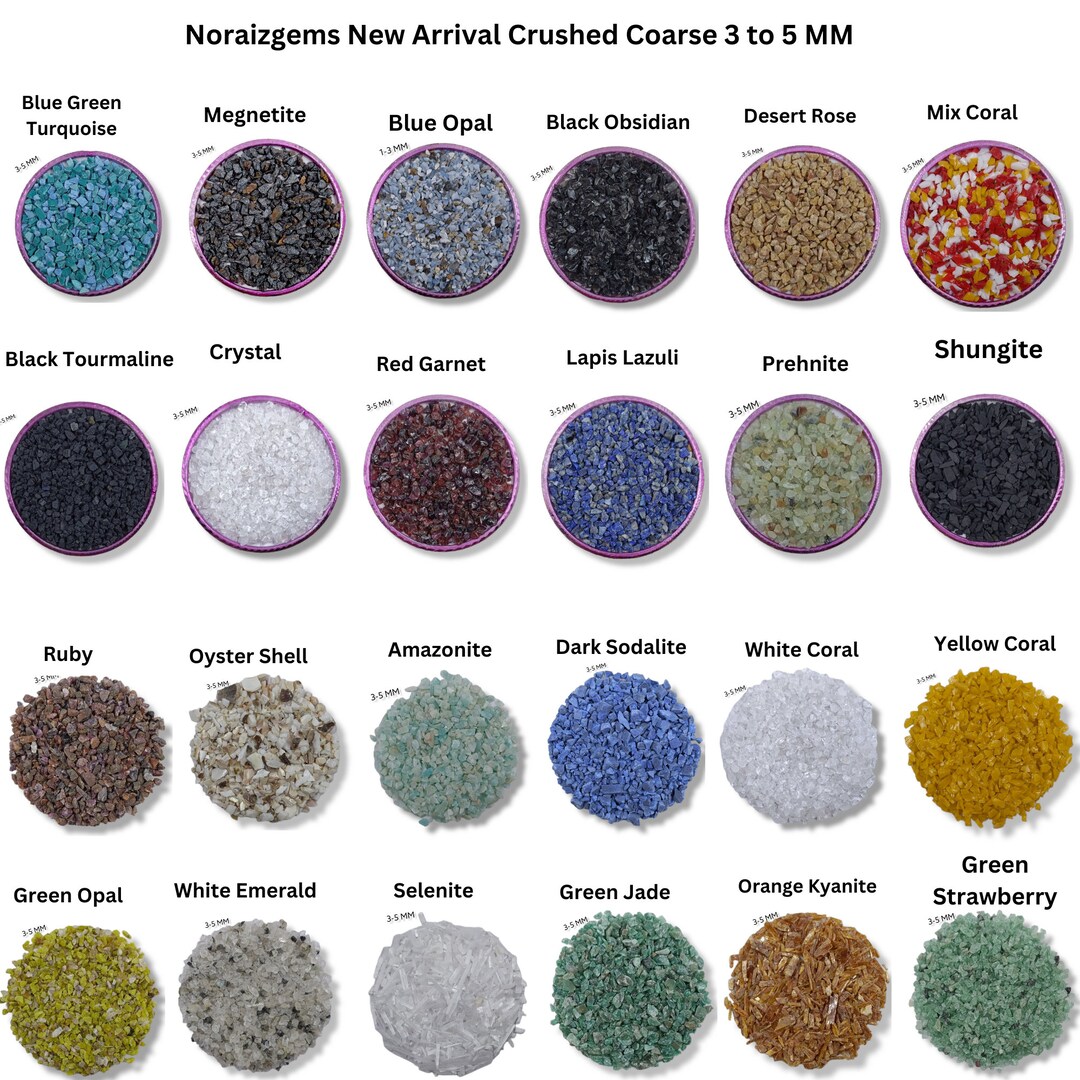New Stock Crushed Gemstone Coarse 3-5 MM Raw Rough Crushed Stone ...