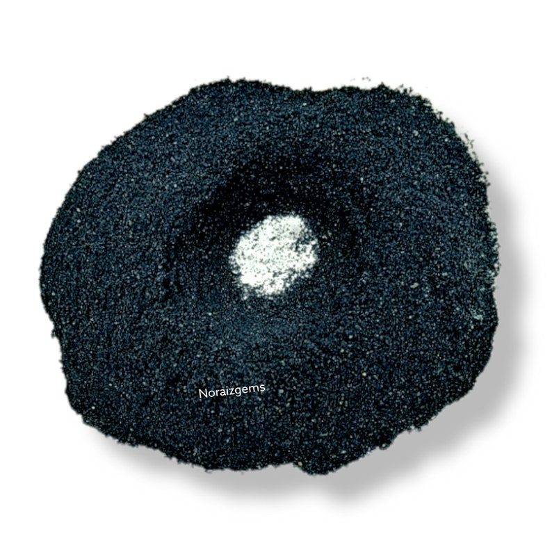 Crushed Black Tourmaline Gemstone Powder for Stone Inlay, Mineral Art ...