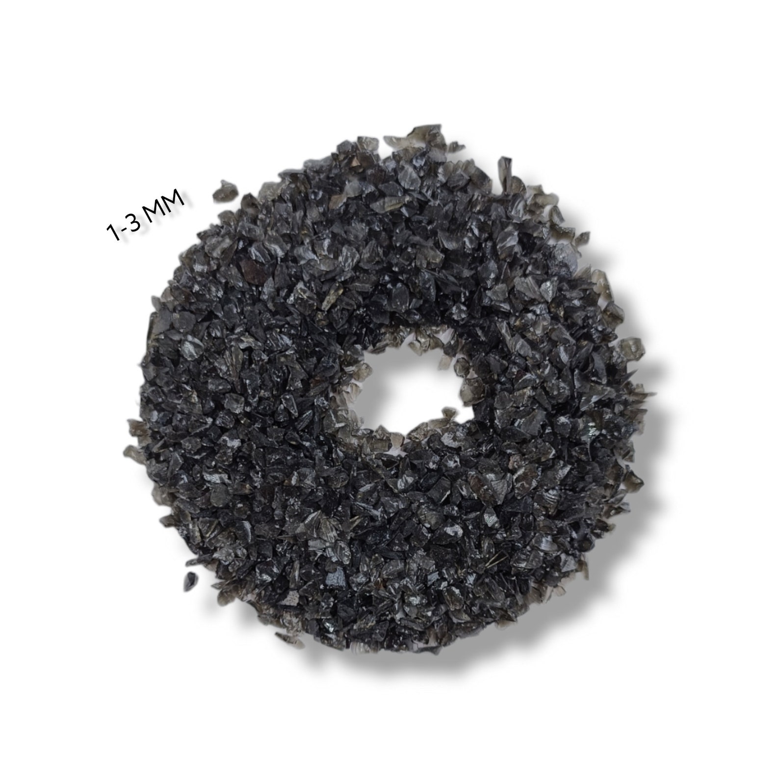 AAA+ Crushed Black Obsidian Gemstone Coarse 1-3 MM Natural Obsidian ...