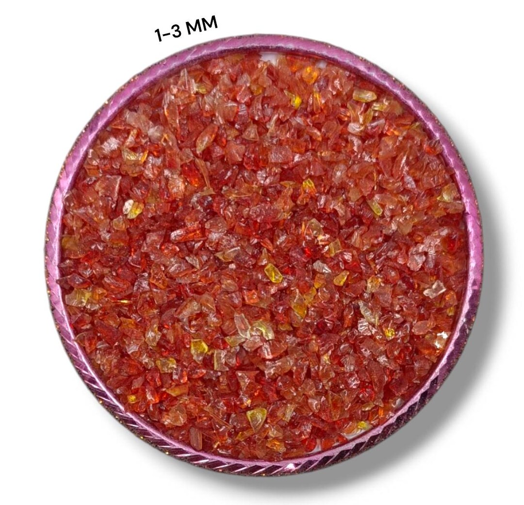 Crushed Red Hydro Quartz Coarse Gemstone 1-3 MM Perfect for Stone Inlay ...