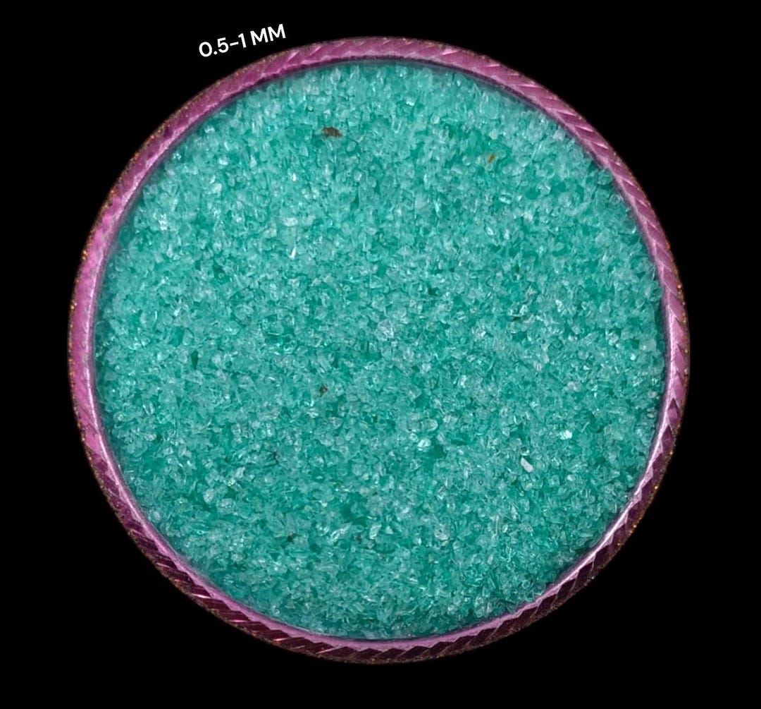 Crushed Emerald Hydro Quartz Coarse Gemstone 0.5-1 MM Perfect for Stone ...