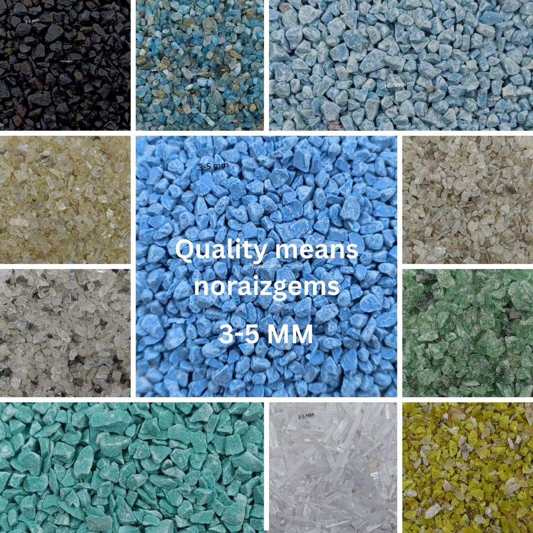 11 Crushed Gemstone Coarse 3-5 MM Elegant Raw Stone Crushed Powder ...