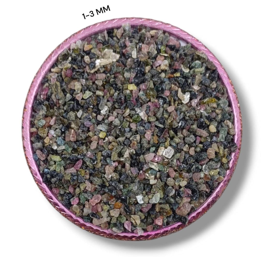Crushed African Tourmaline Coarse Gemstone Powder 1-3 MM Stone Healing ...