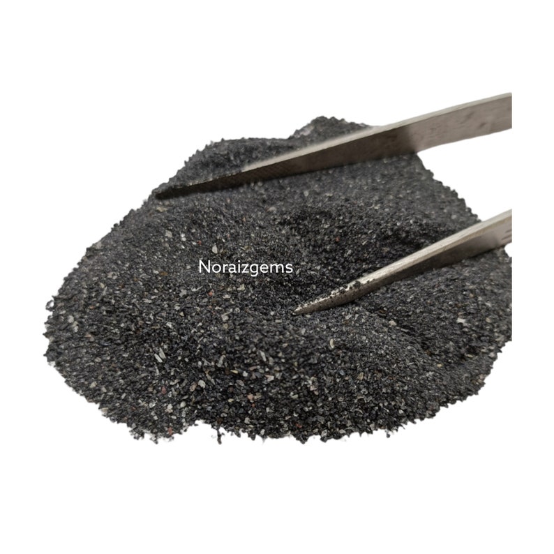 Black Tourmaline Crushed Raw Stone Dust Powder, Tourmaline Dust, Thick ...