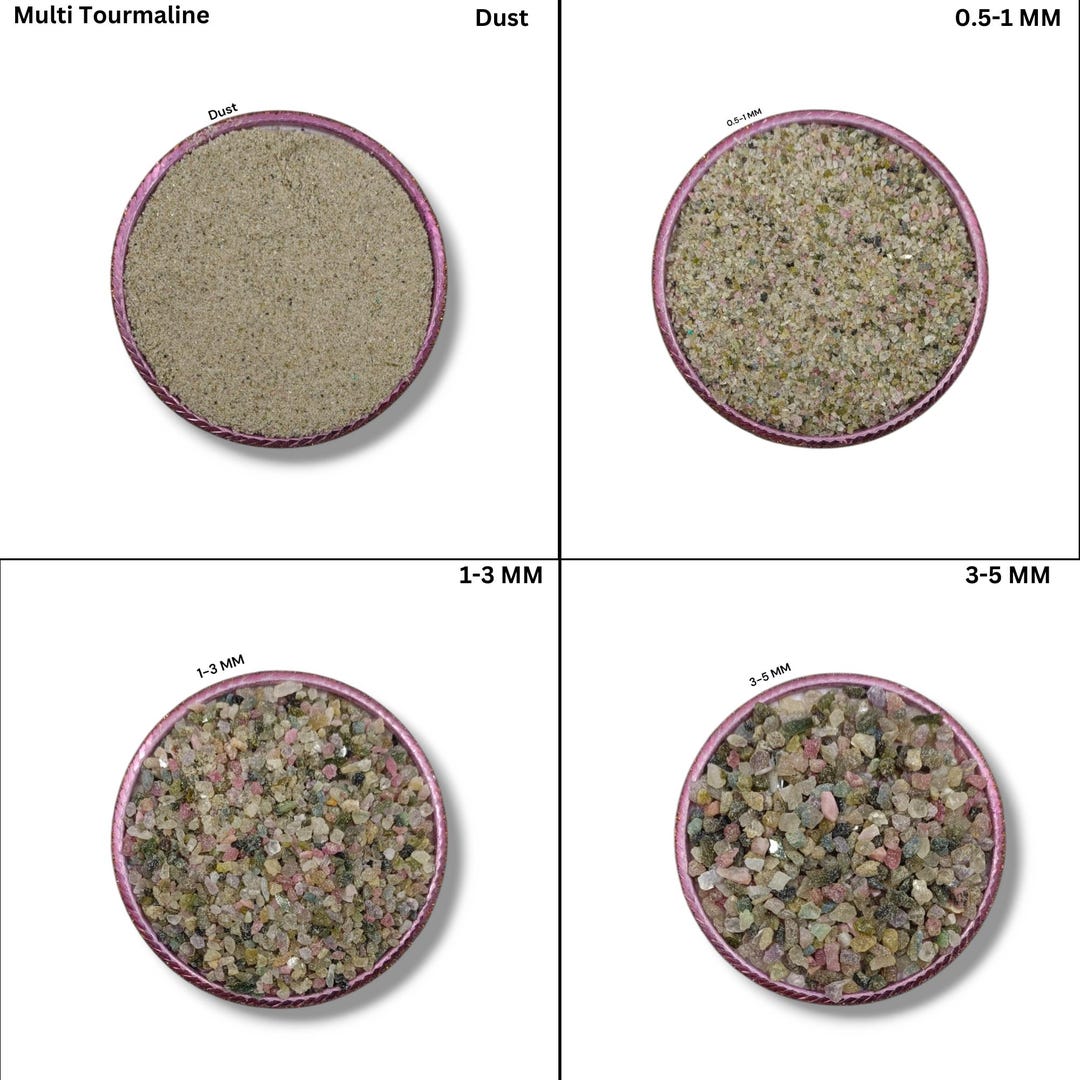 Crushed Multi Tourmaline Coarse Stone Powder All Size Premium Natural ...