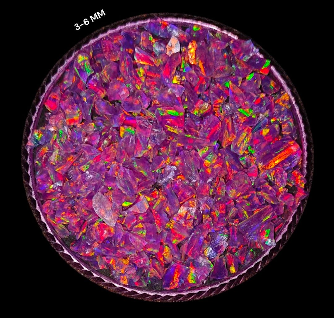 Crushed Pink Opal Gemstone Coarse Powder 3-6 MM Premium Inlay Material ...