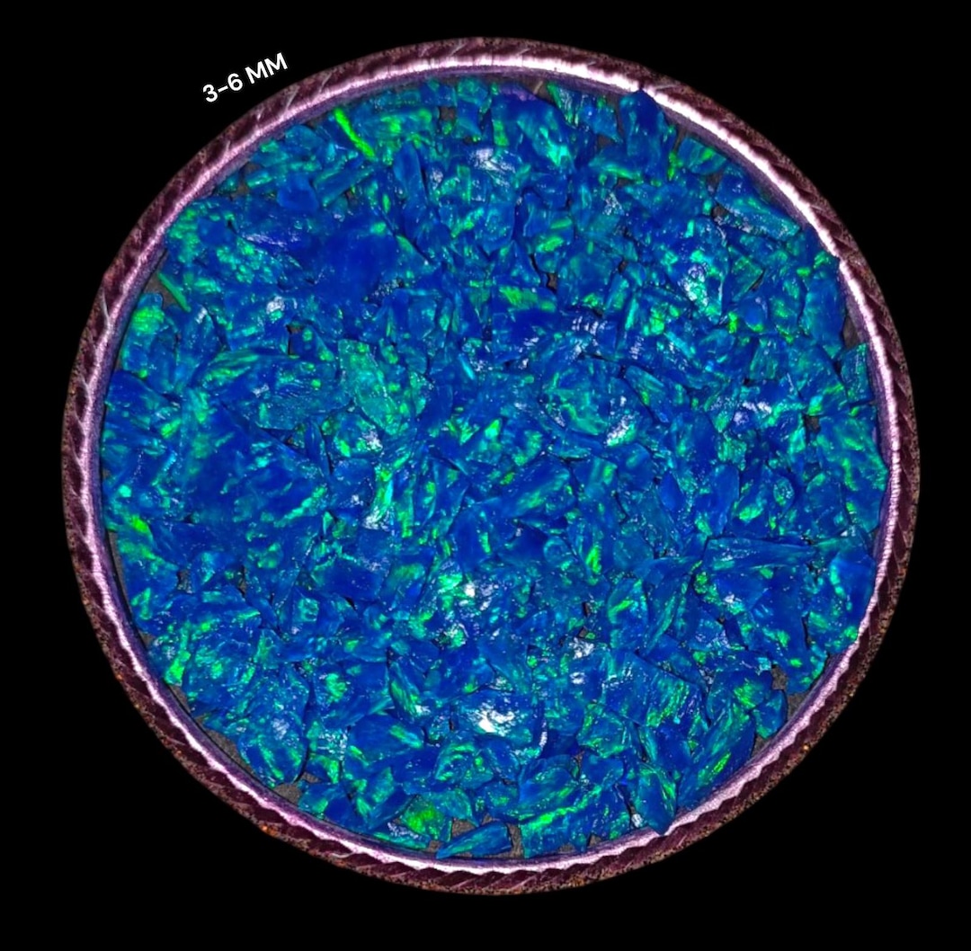 Crushed Blue Opal Coarse Gemstone Powder 3-6 MM Premium Inlay Material ...