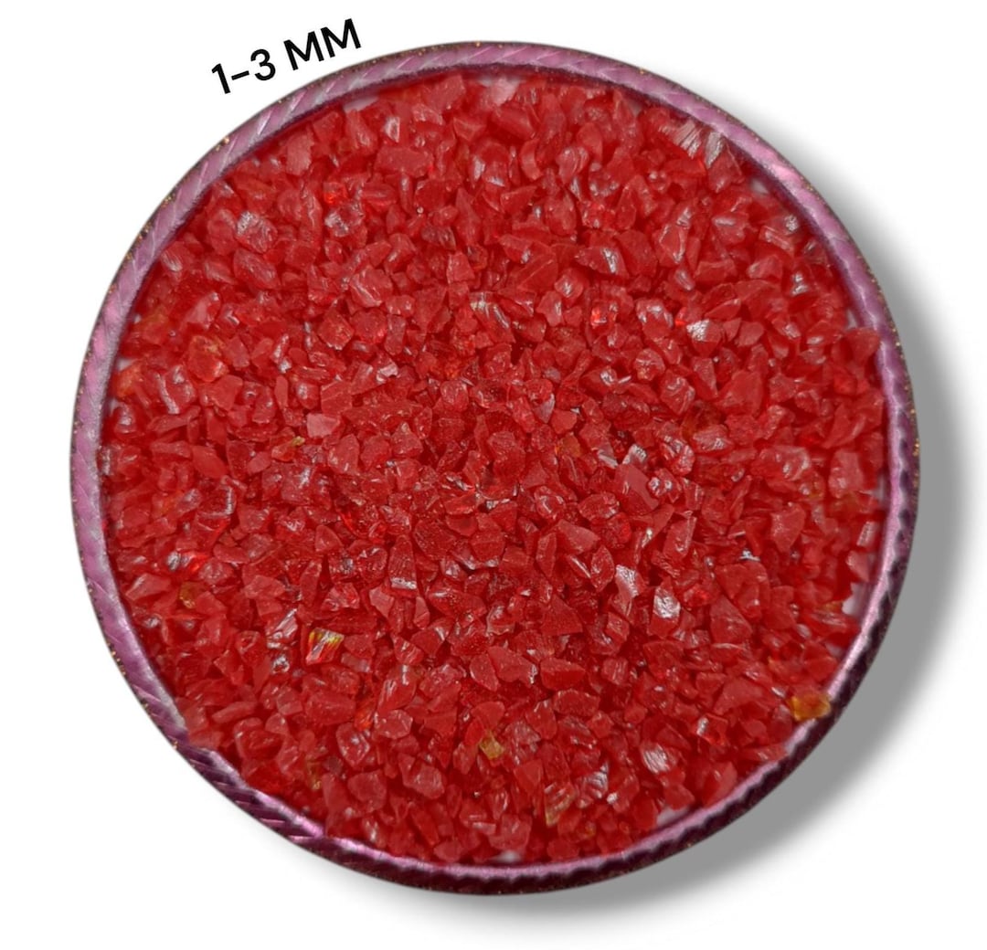Crushed Opaque Red Hydro Quartz Gemstone Coarse 1-3 MM Crushed Opaque ...