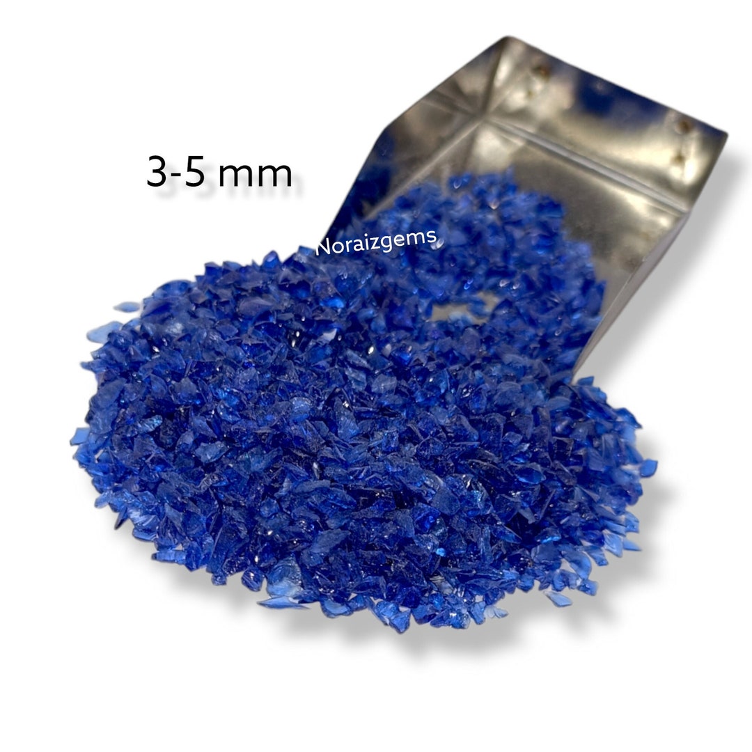 Crushed Blue Hydro Quartz Gemstone Coarse 3-5 MM, Stunning Luster ...