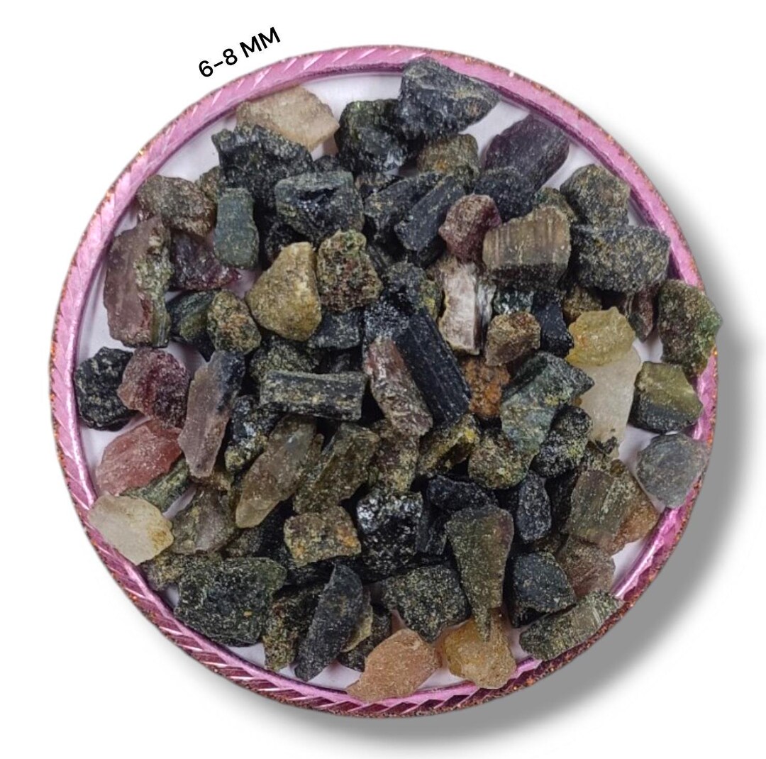 Crushed African Tourmaline Coarse Gemstone Powder 6-8 MM Stone Healing ...