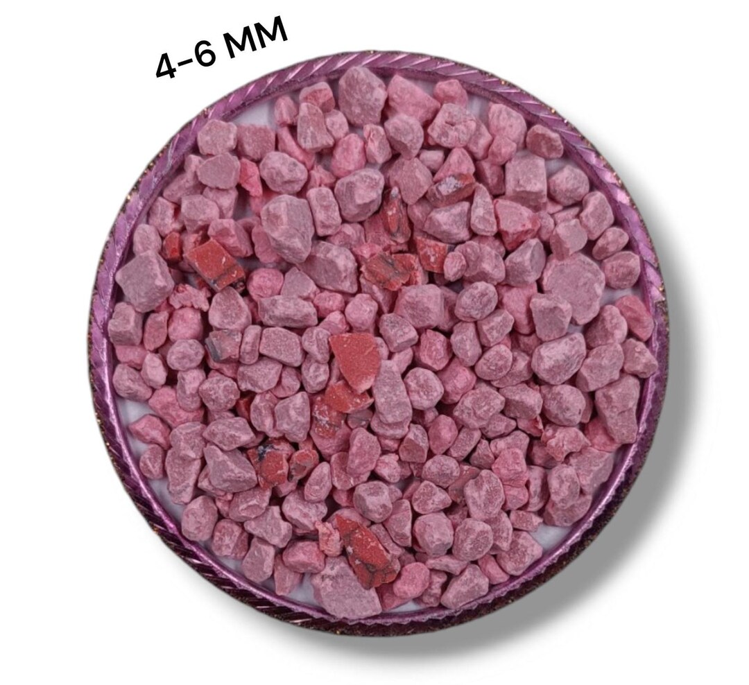 Crushed Pink Howlite Coarse Gemstone Powder Stone Healing Powder 4-6 MM ...