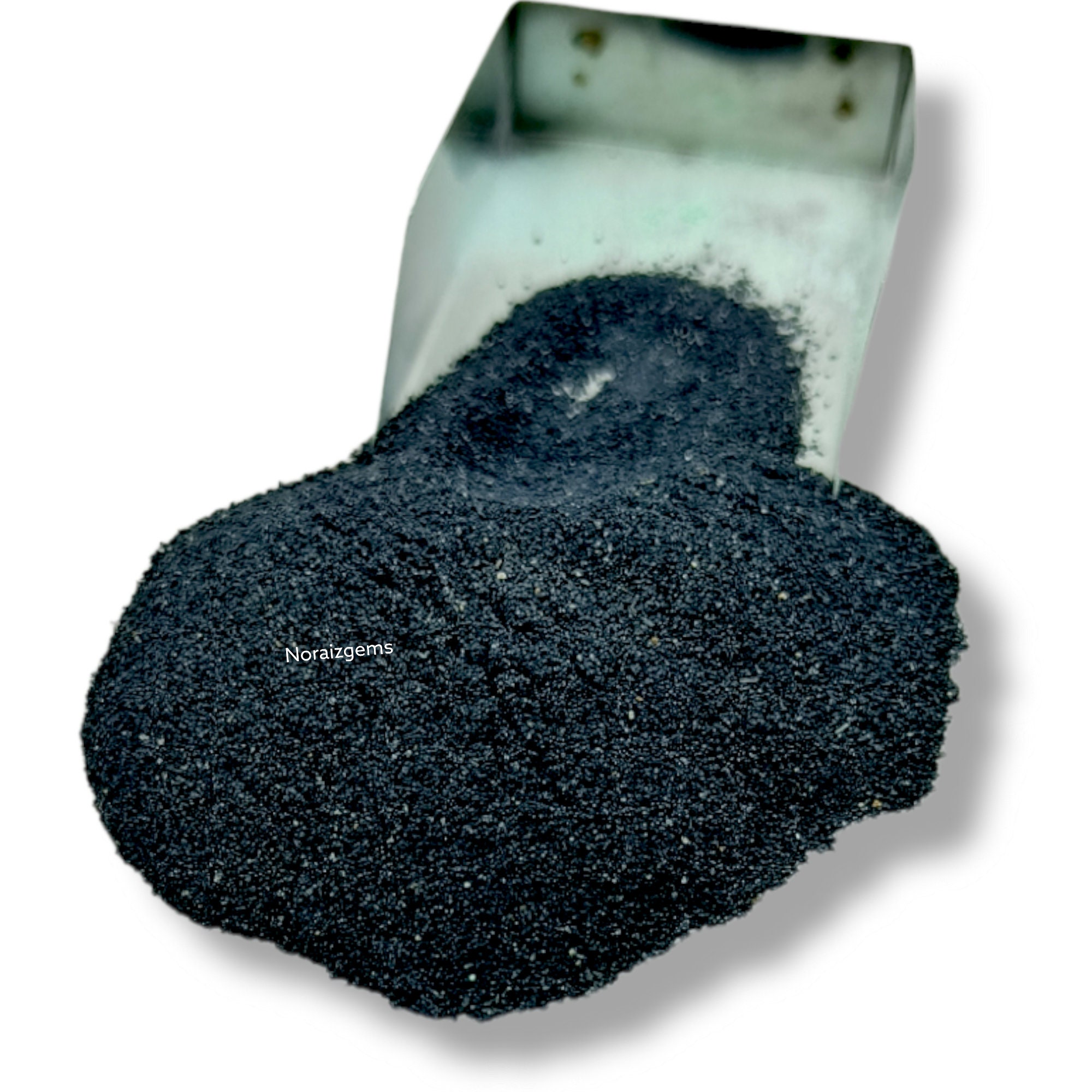Crushed Black Tourmaline Gemstone Powder for Stone Inlay, Mineral Art ...