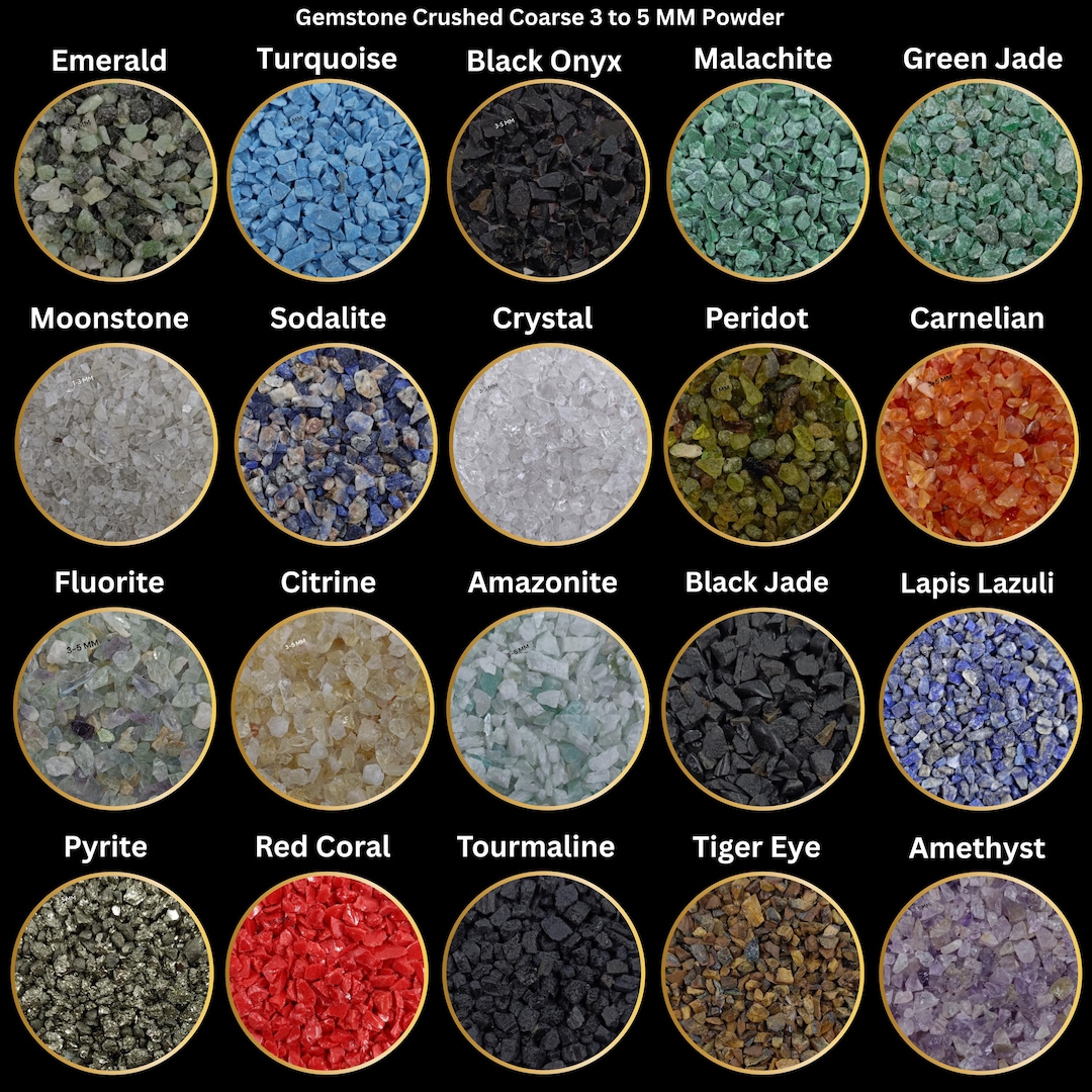 Crushed Gemstone Coarse for Best Inlay Work 3-5 MM Gemstone Powder ...