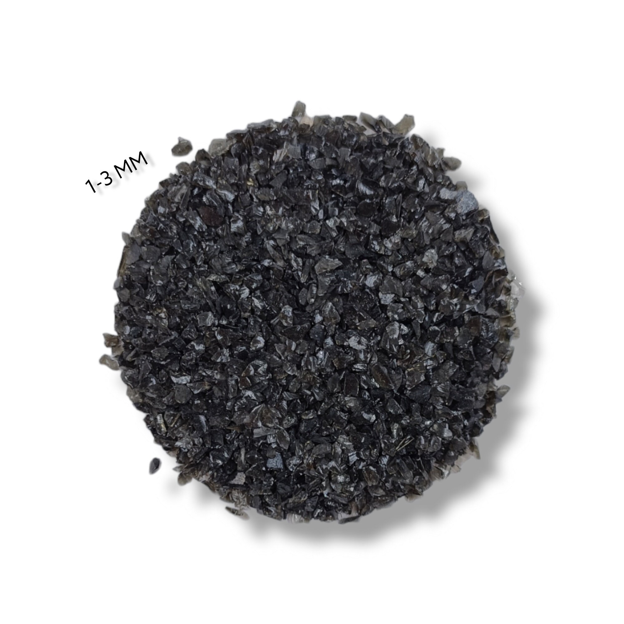 AAA+ Crushed Black Obsidian Gemstone Coarse 1-3 MM Natural Obsidian ...