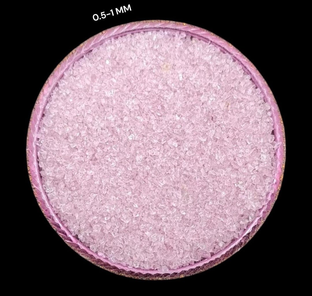 Crushed Pink Garnet Hydro Quartz Coarse Gemstone Powder 0.5-1 MM Stone ...