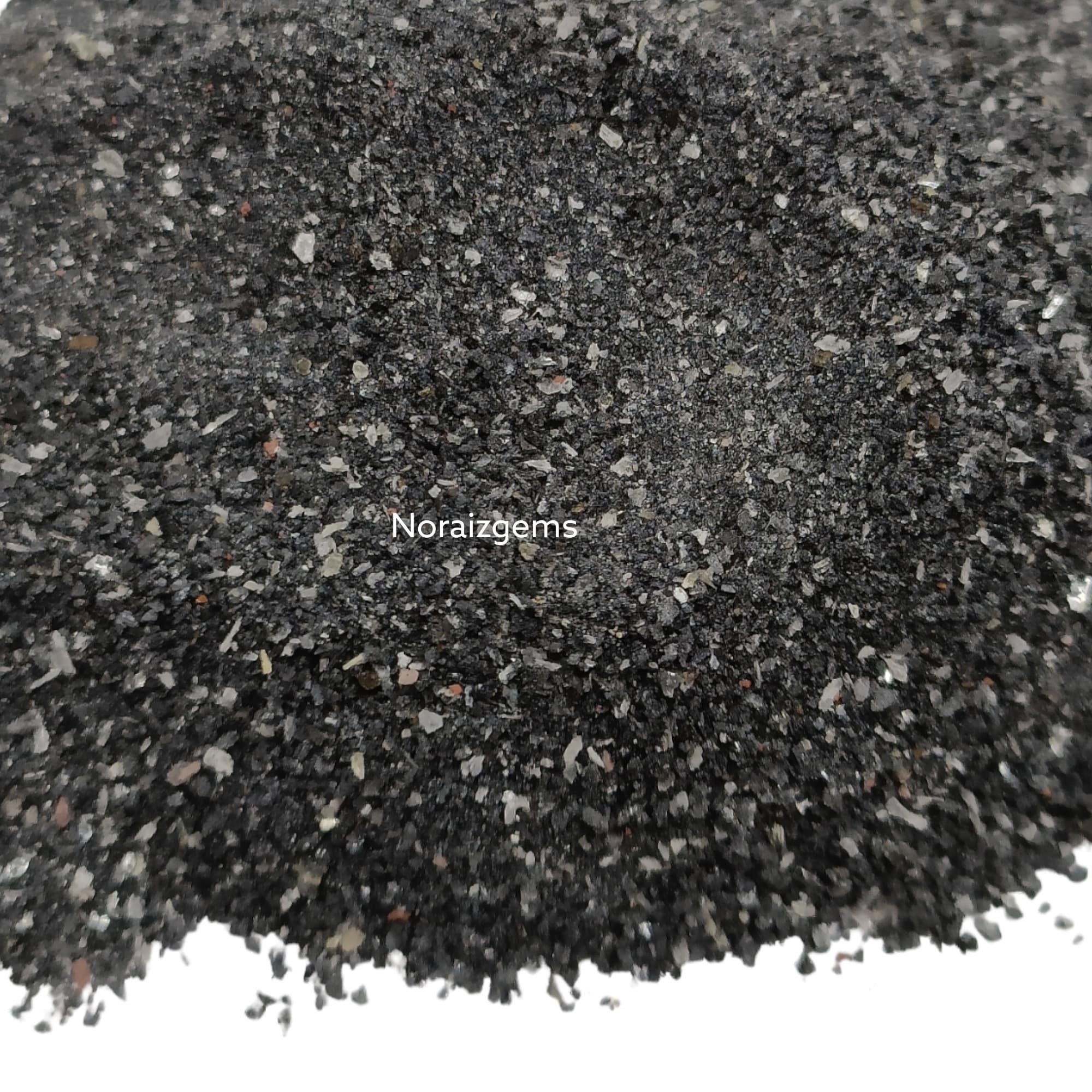 Black Tourmaline Crushed Raw Stone Dust Powder, Tourmaline Dust, Thick ...