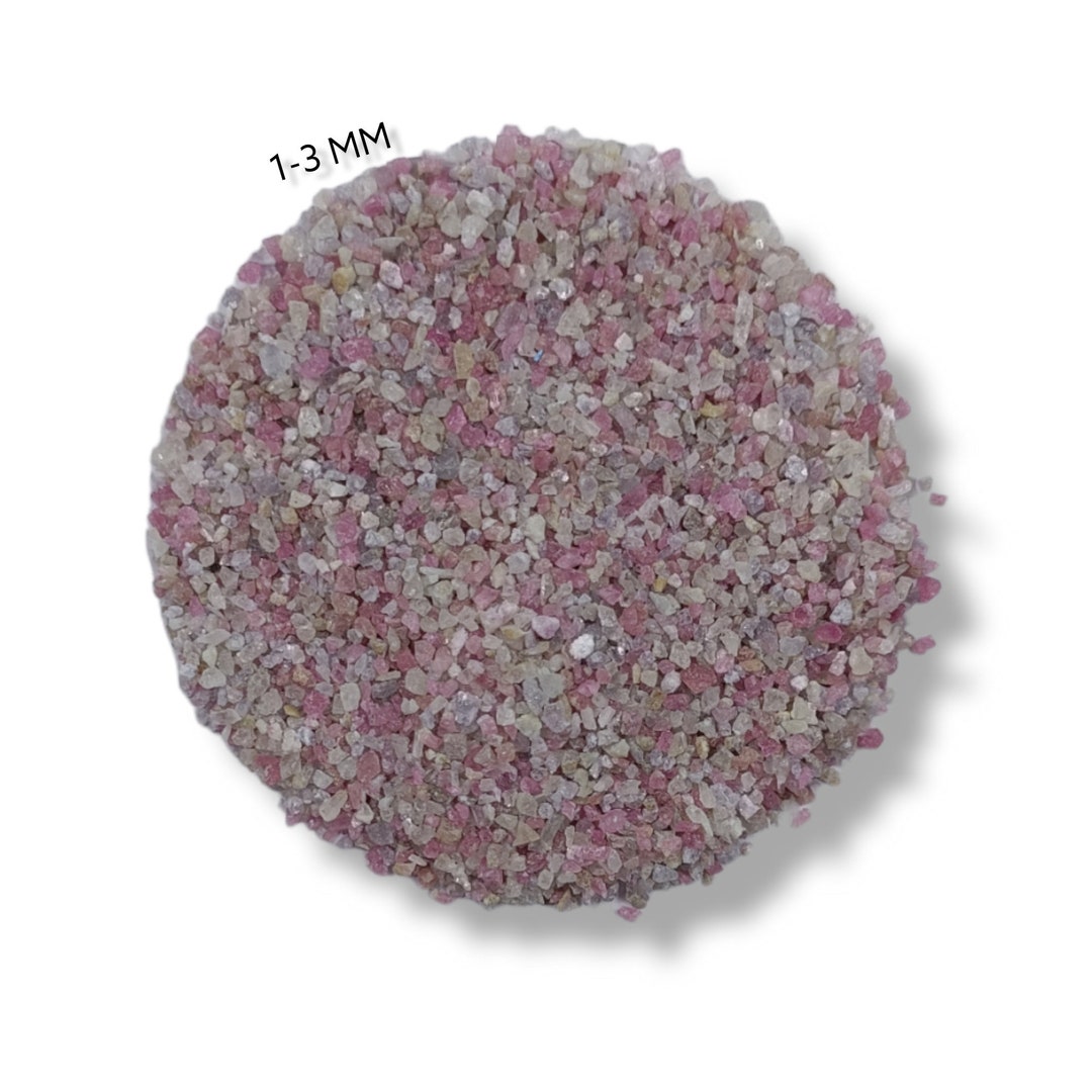Crushed Pink Tourmaline Healing Stone Powder 1 to 3 MM Gemstone Coarse ...