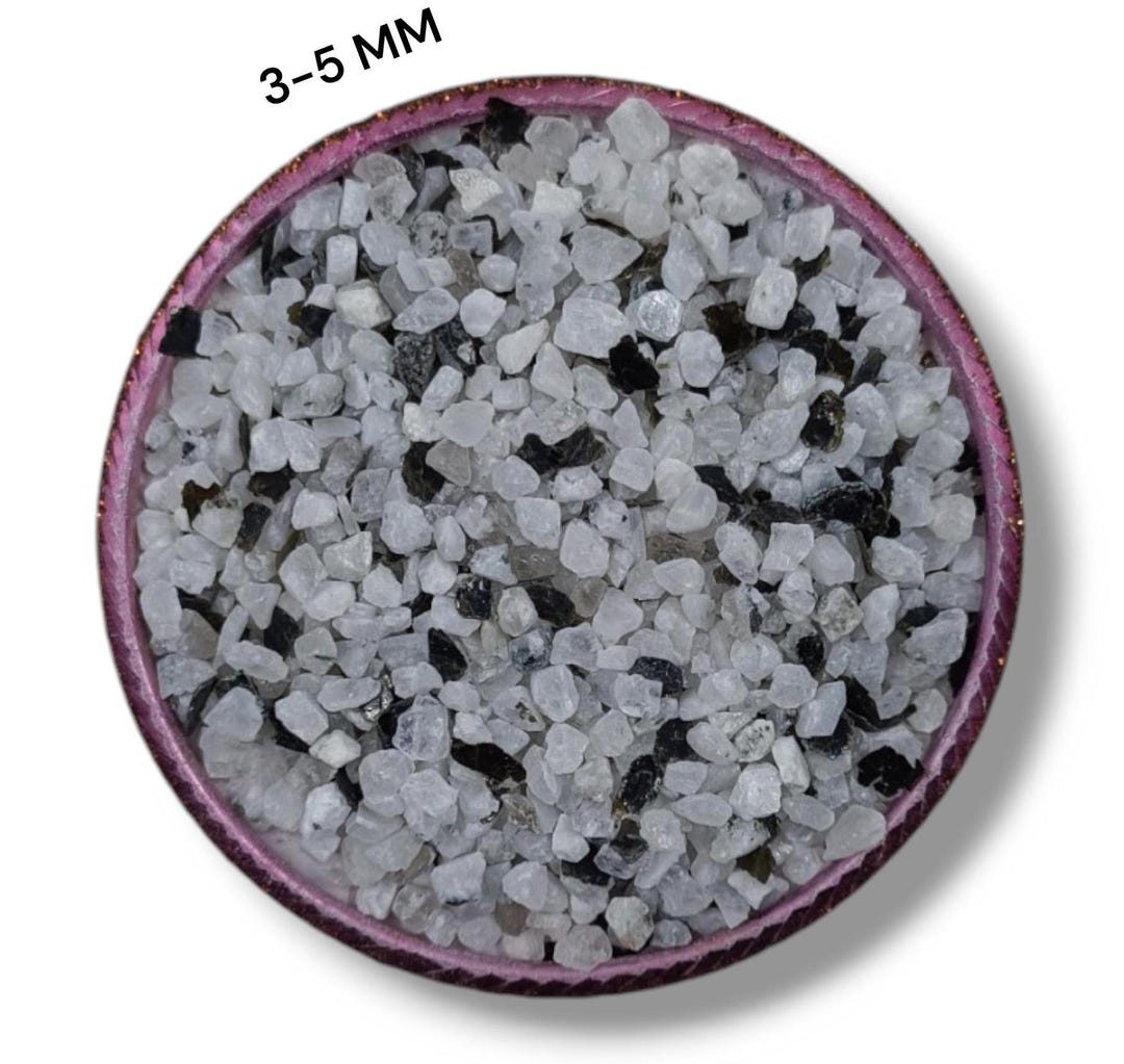 Natural Crushed Black Moonstone Powder, Ring Inlay, Woodwork (3-5 MM ...