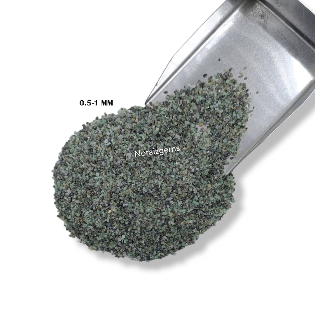 Crushed Emerald Gemstone Coarse, 0.5 to 1 MM Natural Emerald Crushed ...