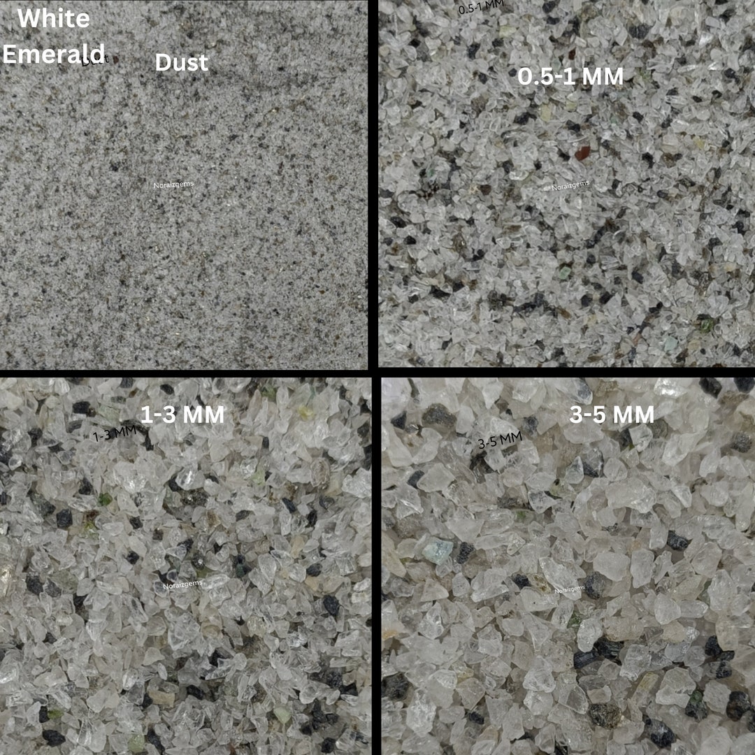 Crushed White Emerald Gemstone Coarse All Size and Variant, Natural ...