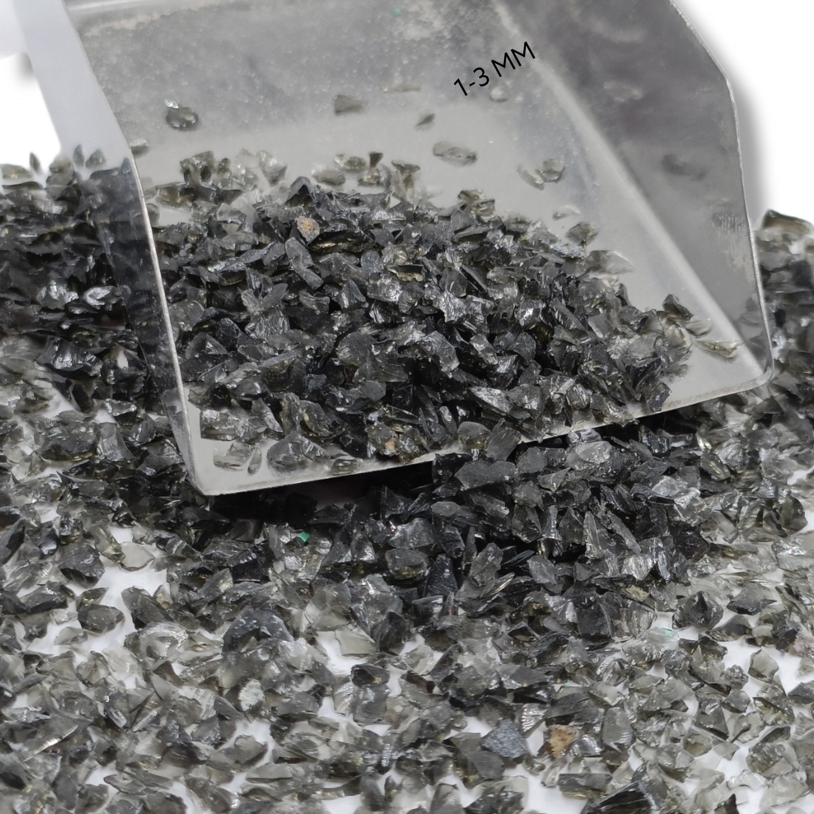 AAA+ Crushed Black Obsidian Gemstone Coarse 1-3 MM Natural Obsidian ...