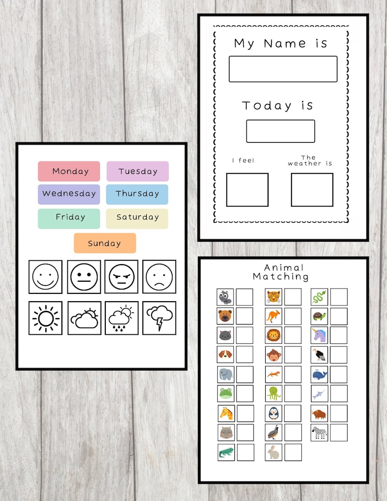 My Preschool Printables Activity Binder - Etsy