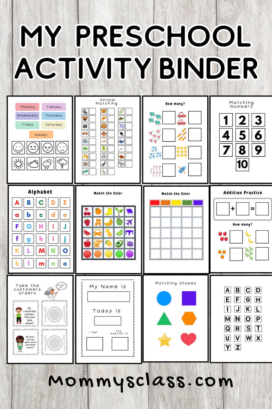 My Preschool Printables Activity Binder - Etsy
