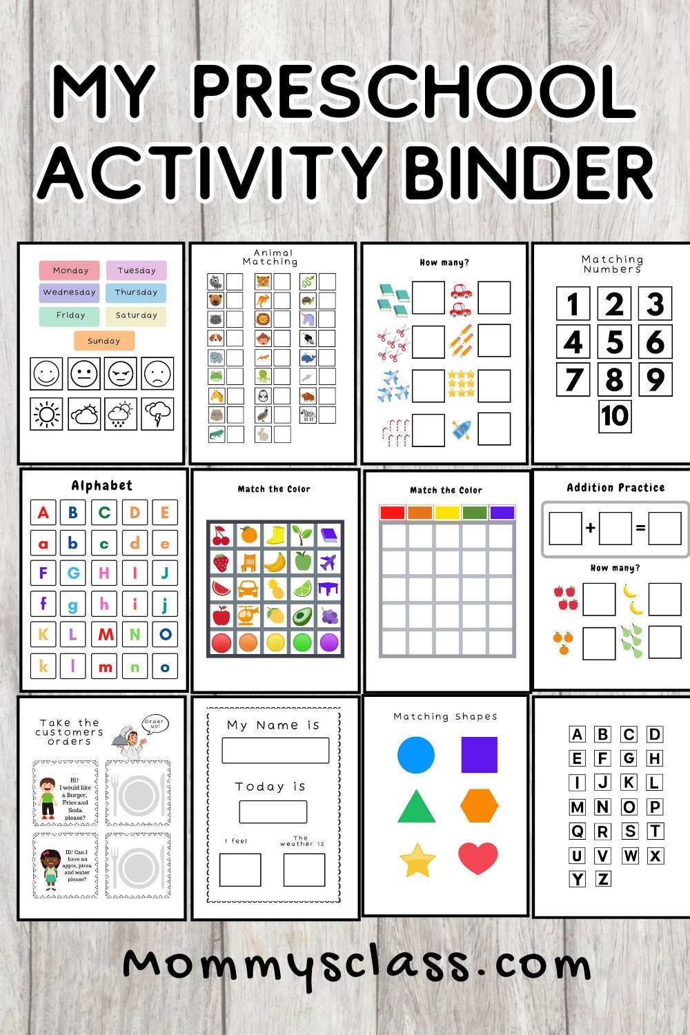 My Preschool Printables Activity Binder - Etsy