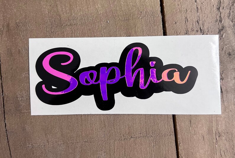 Layered Custom Vinyl Name Decal - Water Bottle, Car, Notebook, Laptop ...