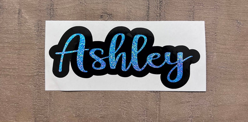 Layered Custom Vinyl Name Decal - Water Bottle, Car, Notebook, Laptop ...