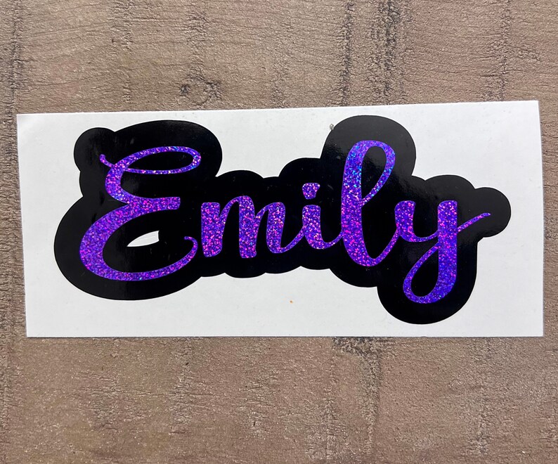 Layered Custom Vinyl Name Decal - Water Bottle, Car, Notebook, Laptop ...