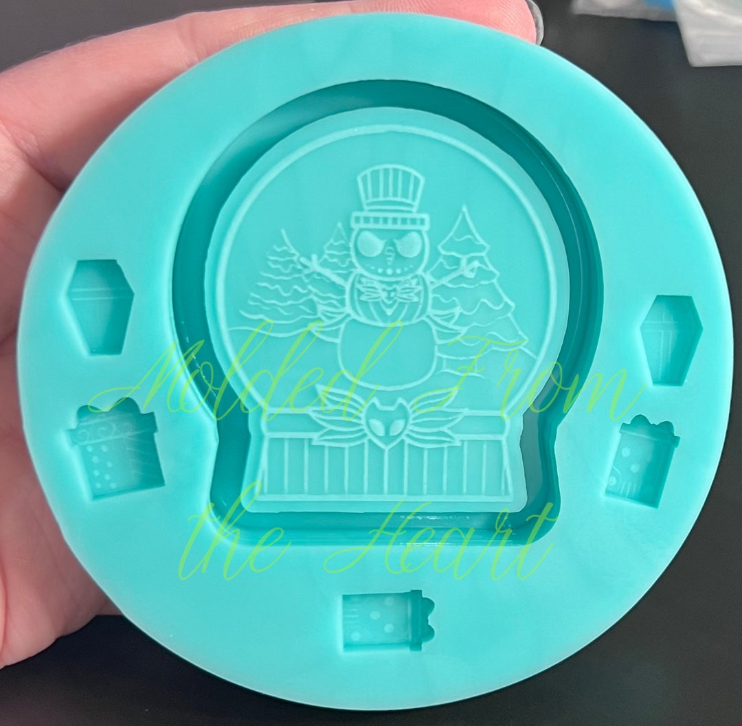 Skeleton Snowman Snow Globe Shaker and Bits Silicone Mold - Etsy